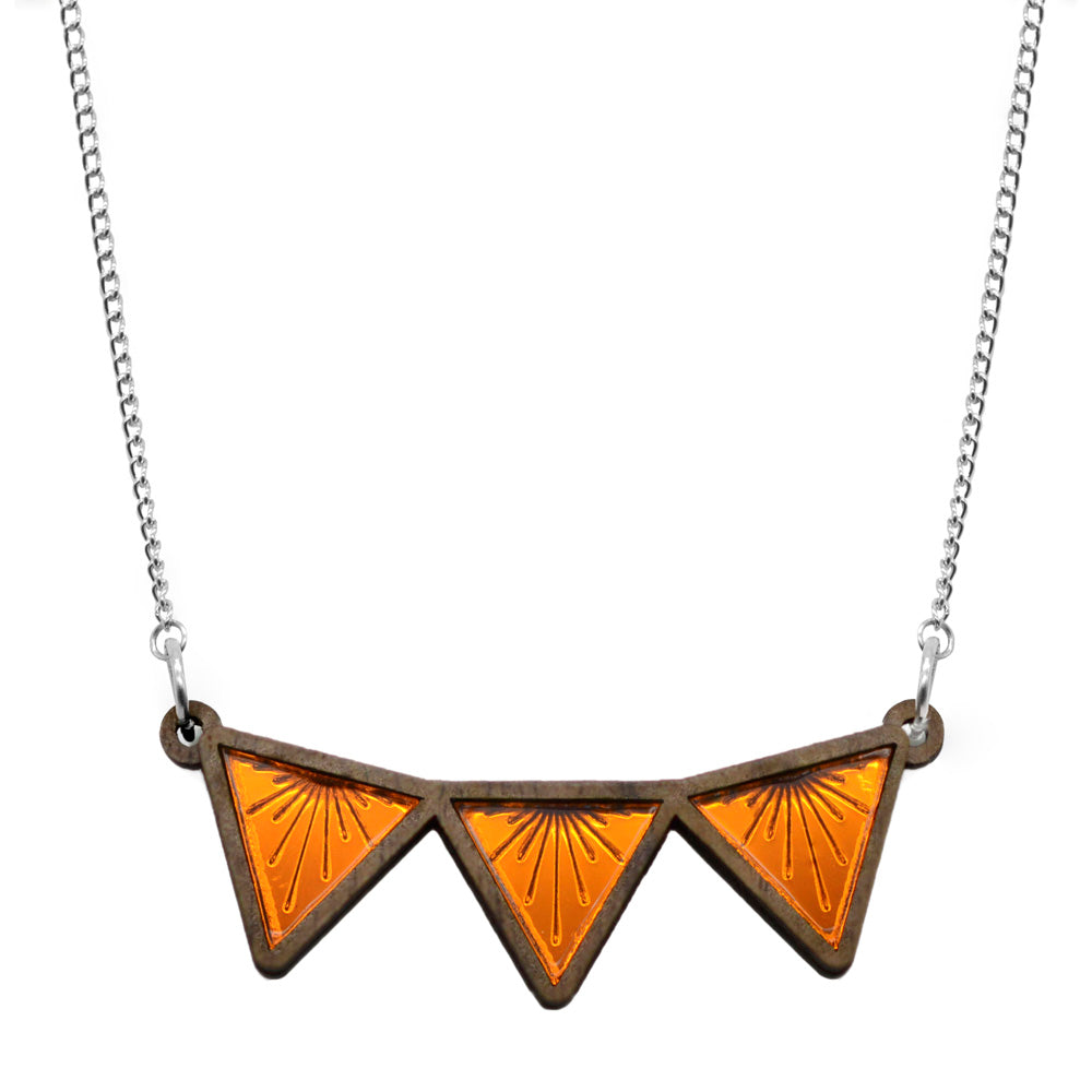 Sunburst Triangle Bib Necklace – Esoteric London